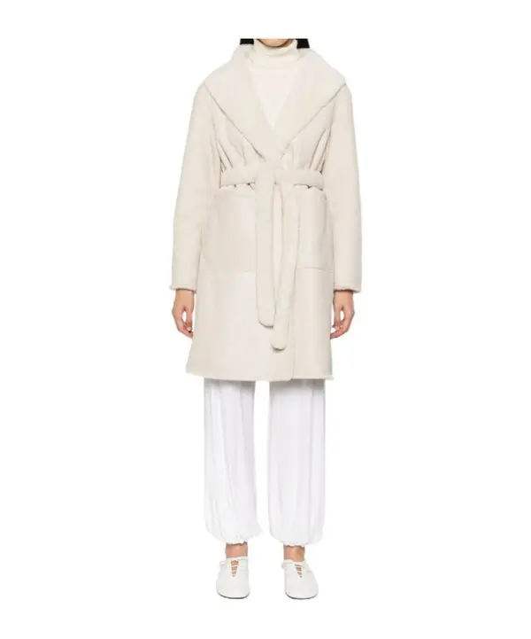 YVES SALOMON Belted Shearling Coat - No