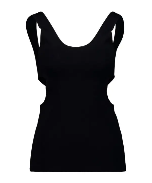 Auralee Cut-out Tank Top - Black