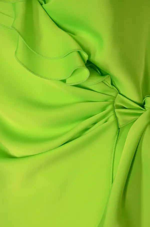 Philosophy Di Lorenzo Serafini Ruffled Long Sleeve Maxi Dress - Green