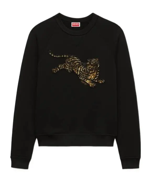 Kenzo Jumping Tiger' Embroidered Sweatshirt In Cotton