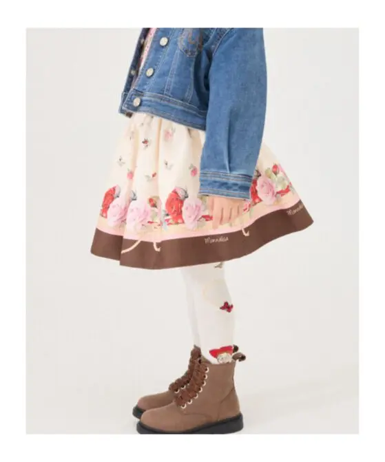 Monnalisa Floral Butterfly Print Skirt