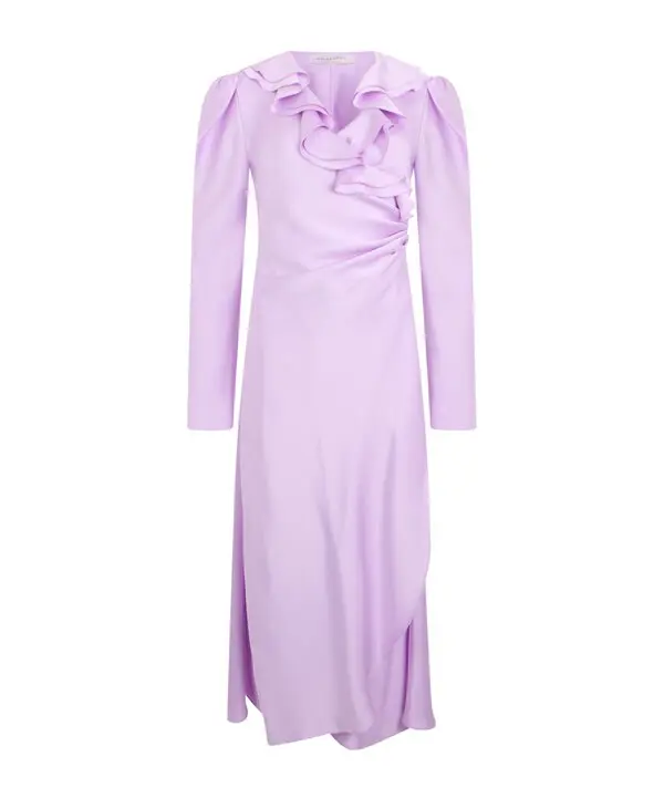 Philosophy Di Lorenzo Serafini Wrap Long-sleeved Dress - Purple