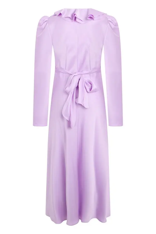 Philosophy Di Lorenzo Serafini Long-sleeved Ruffled Neckline Wrap Dress