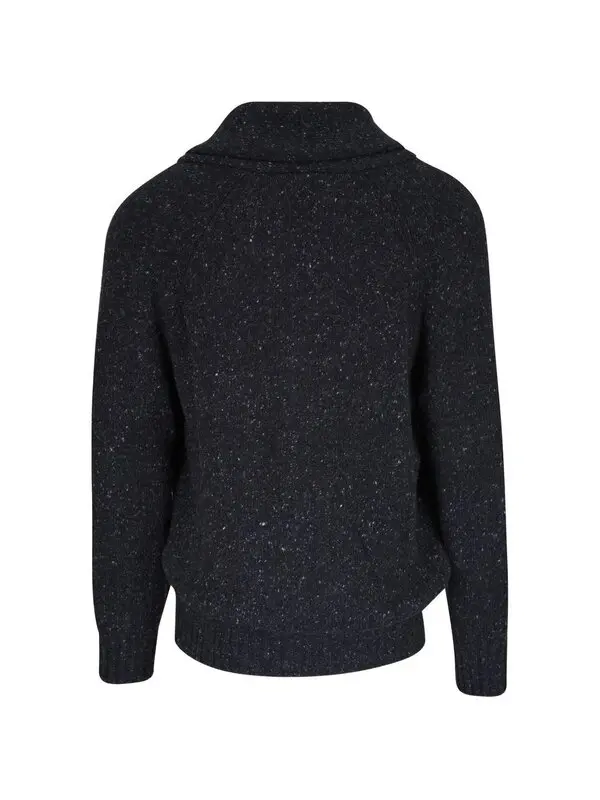 Brunello Cucinelli Shawl-collar Speckled Cardigan