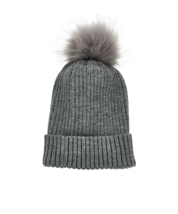 Monnalisa Pom-pom Teddy-bear Beanie Hat