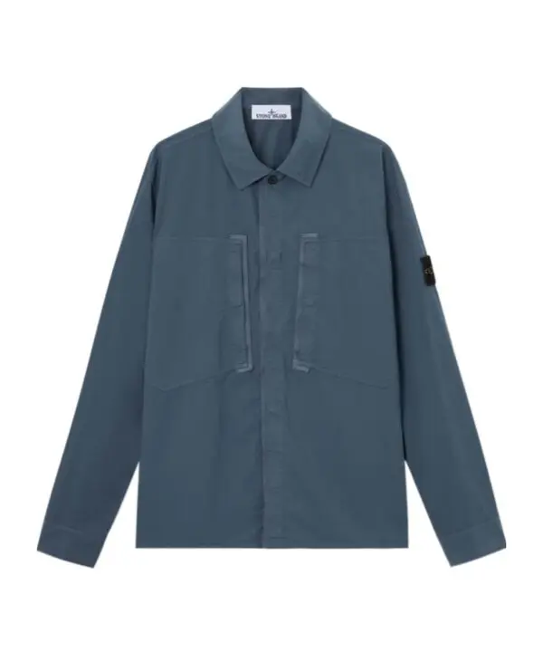Stone Island Comfort-fit Zip-up Overshirt With Chest Pockets