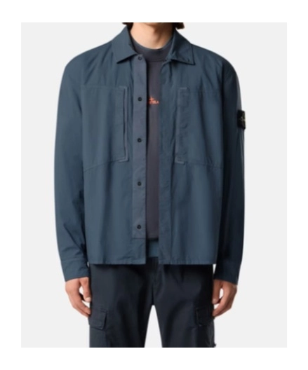 Stone Island Comfort-fit Zip-up Overshirt With Chest Pockets