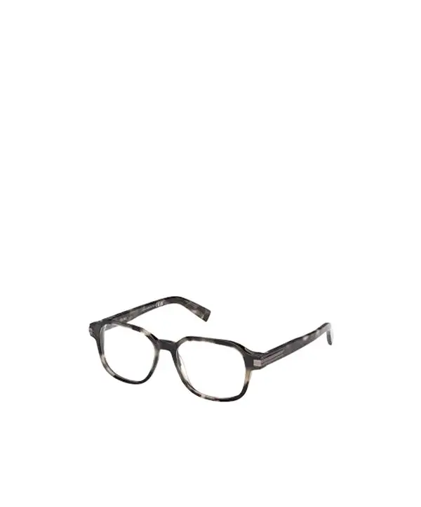 Zegna Square Frame Glasses - Coloured Havana