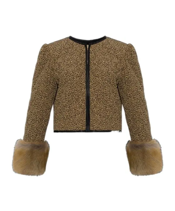 Valentino Garavani Crew Neck Long-sleeved Casual Jacket - Brown
