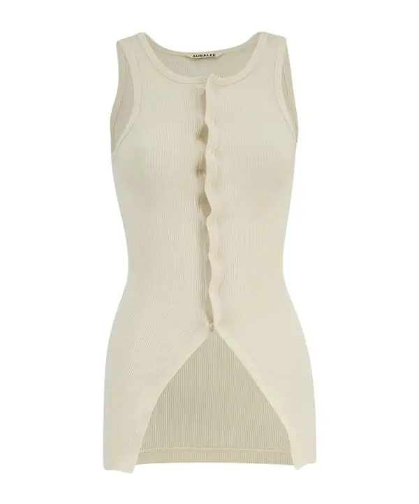 Auralee Ribbed-knit Tank Top