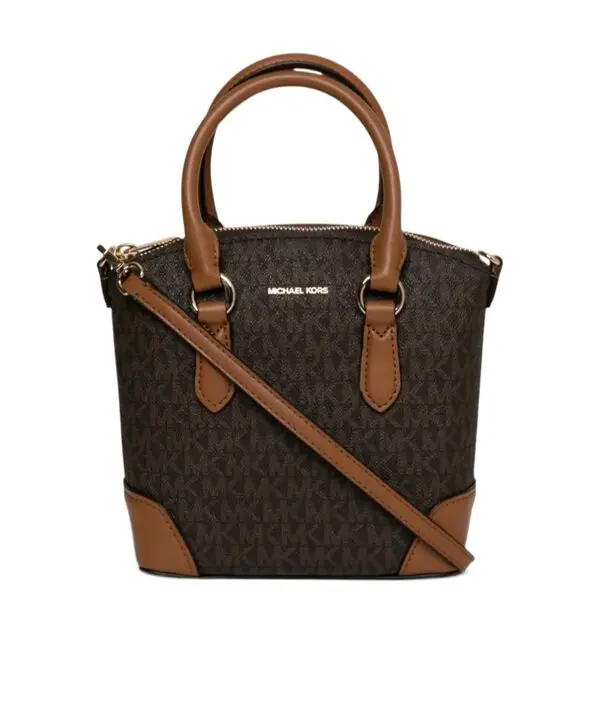 Michael Kors Printed Canvas Murphy Handbag - Brn Acorn