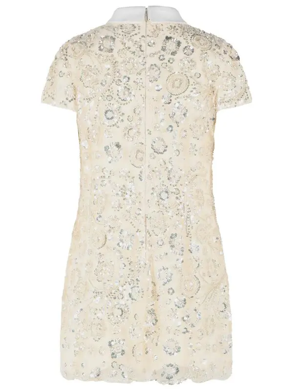 SELF-PORTRAIT Embellished Collar Mini Dress