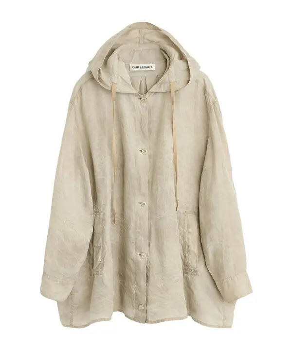 Our Legacy Hooded Long-sleeve Shirt - Ghost Ash