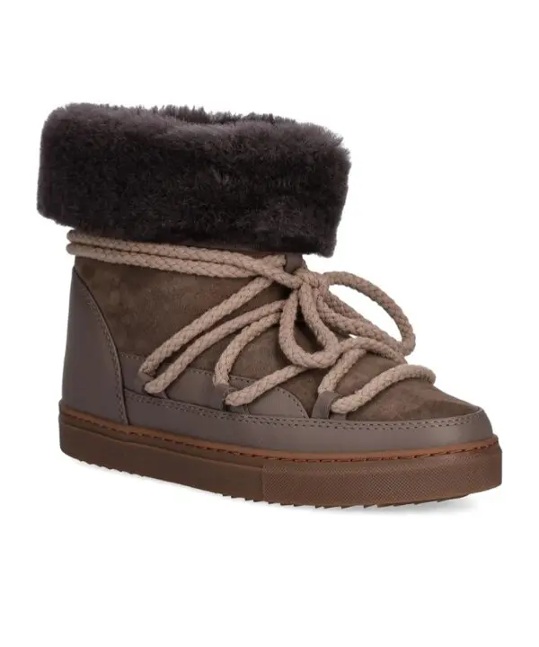 Inuikii Fleece-trim Lace-up Boots