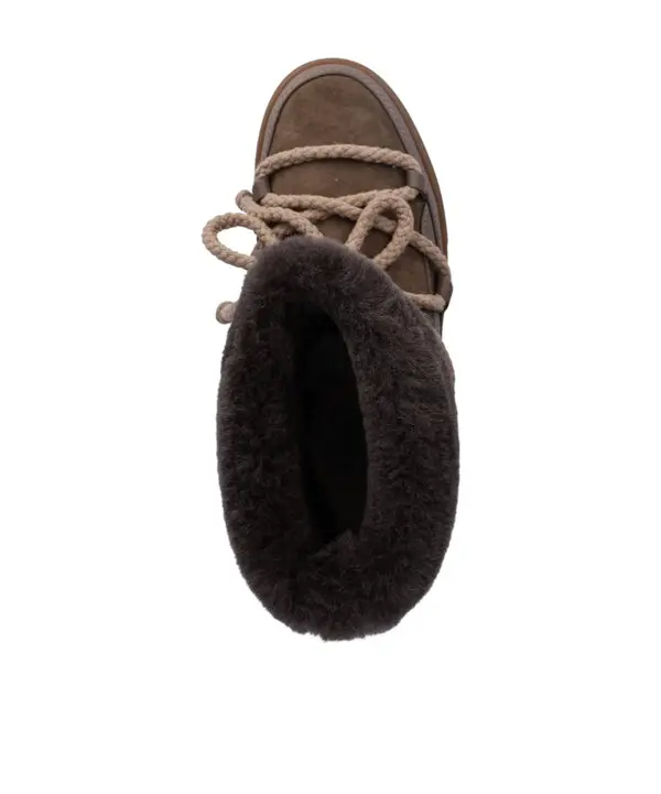 Inuikii Fleece-trim Lace-up Boots