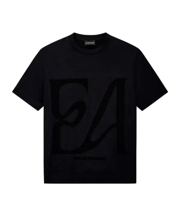 Emporio Armani Short-sleeved Crew-neck Casual T-shirt - Black