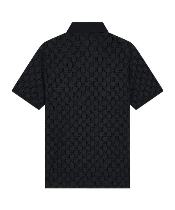 Emporio Armani Polo Shirt In Lyocell Blend With All-over Logo