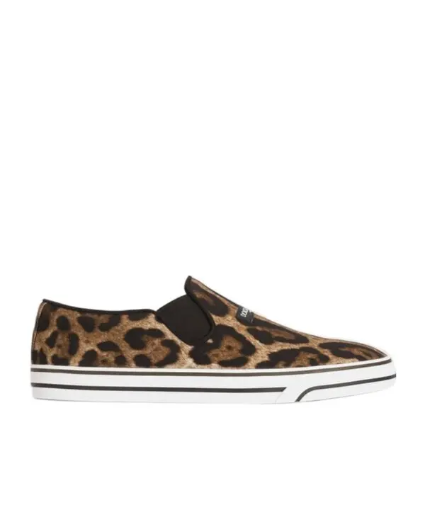 Dolce & Gabbana Dg Sailing Leopard Print Slip-on Sneakers - No