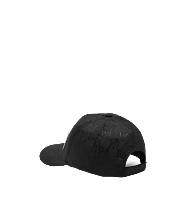 Emporio Armani Baseball Hat With An Embossed Logo Pattern And A Patch
