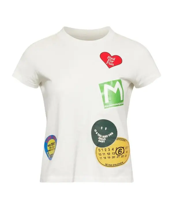 MAISON MARGIELA Sticker-print Cotton T-shirt - No