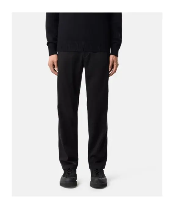 Stone Island Regular-fit Chino Trousers With Snap-flap Pocket - Black