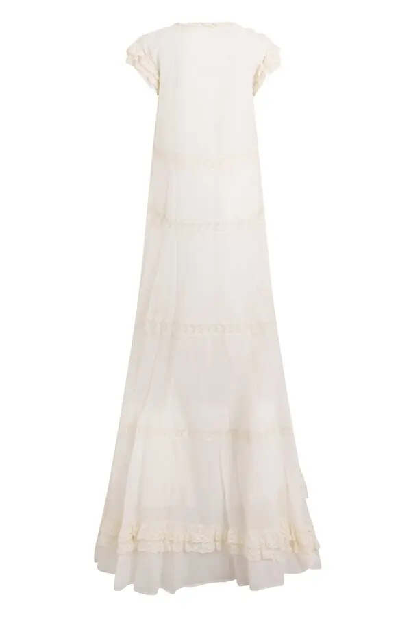 Philosophy Di Lorenzo Serafini Ruffled Lace Maxi Dress