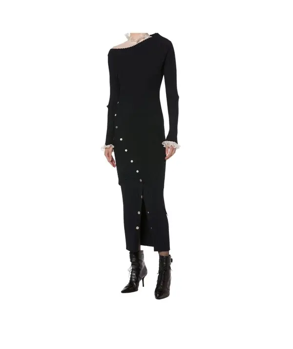 Philosophy Di Lorenzo Serafini Asymmetric Ribbed Wrap Mini Dress
