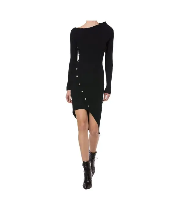 Philosophy Di Lorenzo Serafini Asymmetric Ribbed Wrap Mini Dress