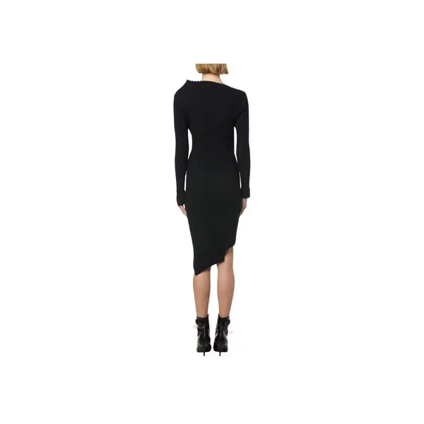 Philosophy Di Lorenzo Serafini Asymmetric Ribbed Wrap Mini Dress