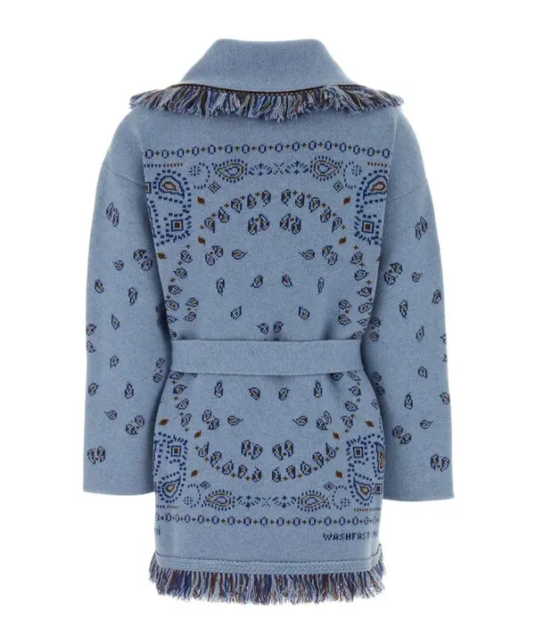 Alanui Bandana Fringed Wrap Cardigan