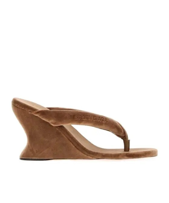 Balenciaga Wedge-heeled Sandals - Brown