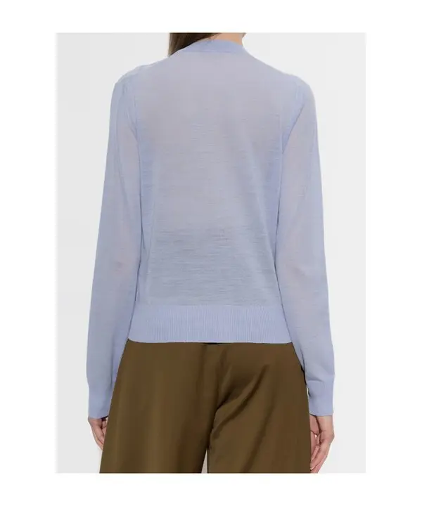 Burberry Crewneck Cardigan With Button Closure