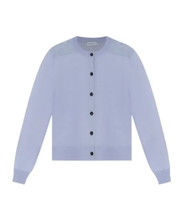 Burberry Crewneck Cardigan With Button Closure - No