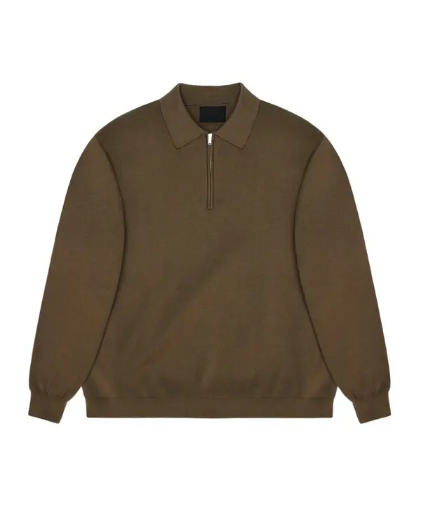Rains Long-sleeved Knitted Polo Shirt - Green