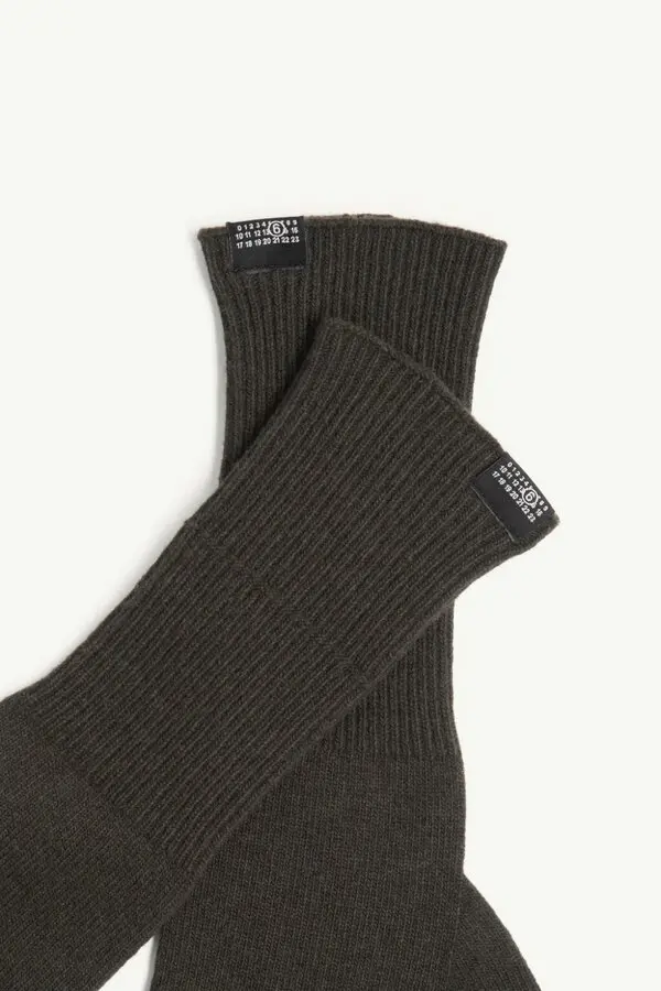 MAISON MARGIELA Ribbed-knit Wool-blend Gloves