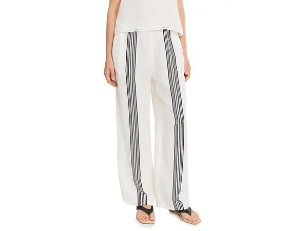 Madewell Linen Pull-on Bold Stripe Clothing Bold Placement Stripe Black - White