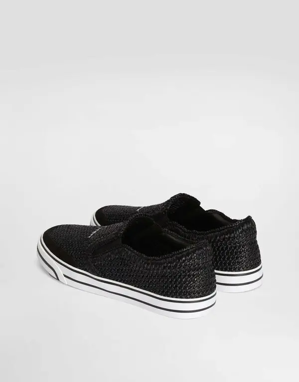 Dolce & Gabbana Dg Sailing Sneakers In Raffia