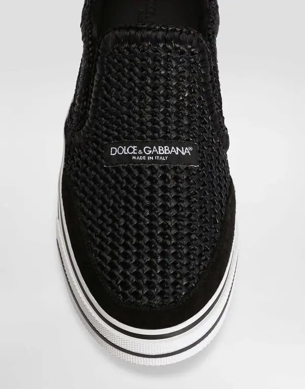 Dolce & Gabbana Dg Sailing Sneakers In Raffia