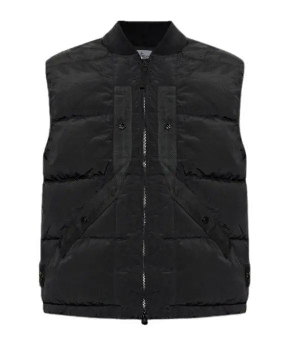 Stone Island Stand-collar Vest - Black