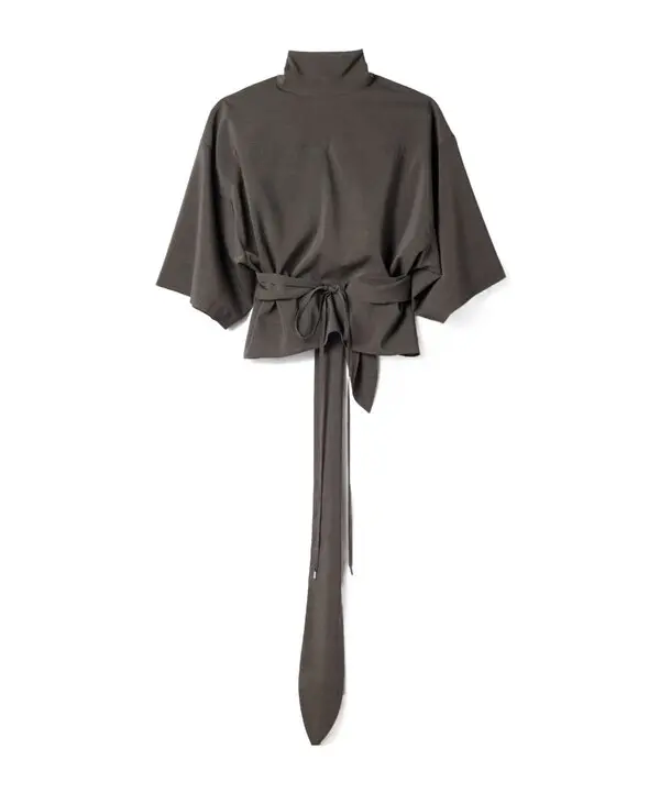 Jacquemus The Havana" Blouse With Lace-up Detail - Grey