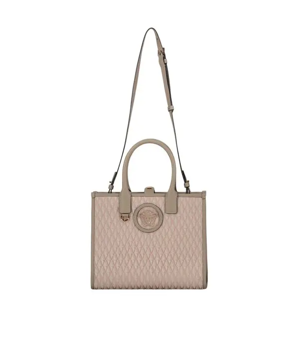 Versace V Allover La Medusa Small Tote Bag