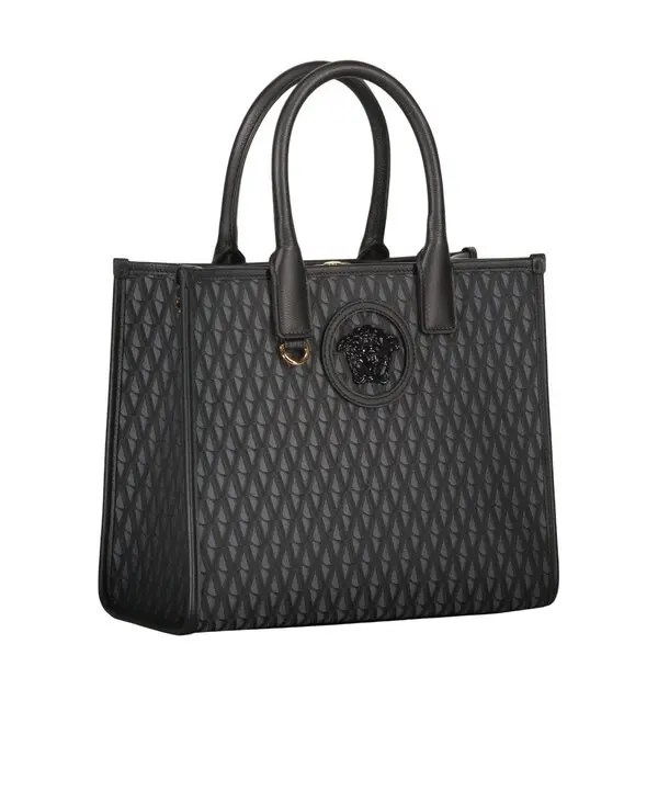 Versace Small V Allover La Medusa Tote Bag