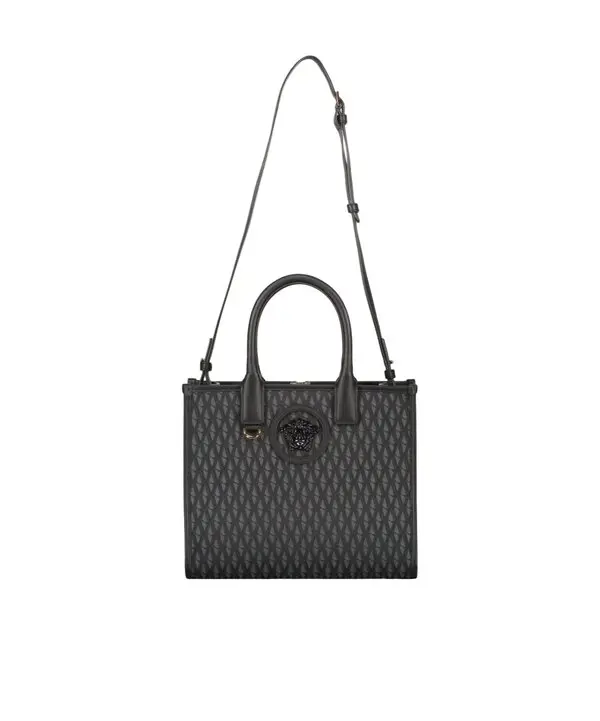 Versace Small V Allover La Medusa Tote Bag