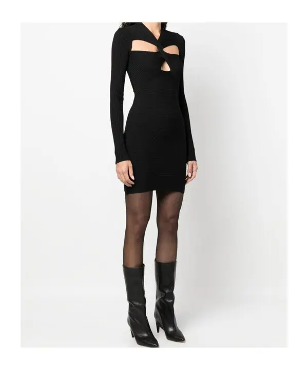 Philosophy Di Lorenzo Serafini Twist-detail Ribbed-knit Mini Dress