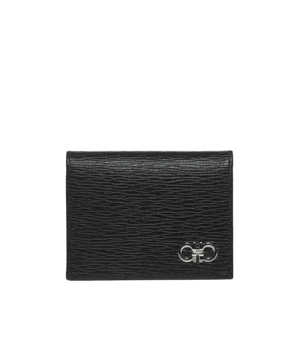 FERRAGAMO Gancini Bi-fold Cardholder - Black