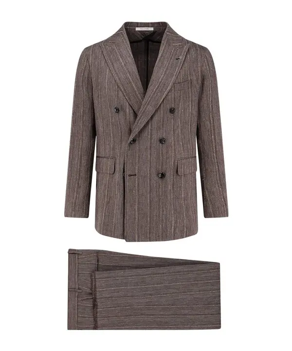 Tagliatore Two Piece Double Breasted Suit - Black
