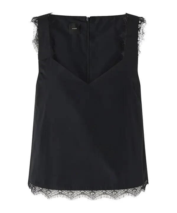 Pinko Lace-trimmed Top - Black