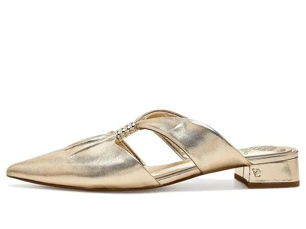 Vince Camuto Vanika Gathered Slip-on Mules - Gold