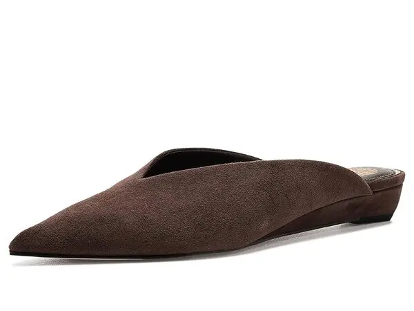 Vince Camuto Vinia Slip-on Flat Mules Shoes Egyptian - Brown