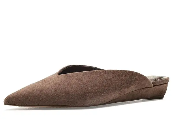 Vince Camuto Vinia Slip-on Flat Mules Shoes Egyptian - Taupe